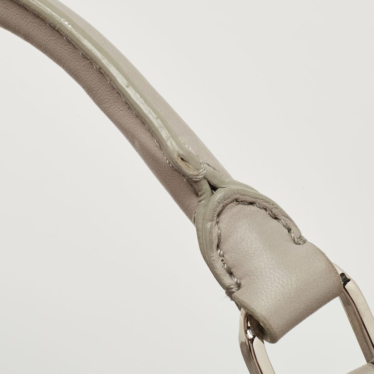 Valentino Grey Leather Petal Embroidered Alice Glam Frame Satchel For ...