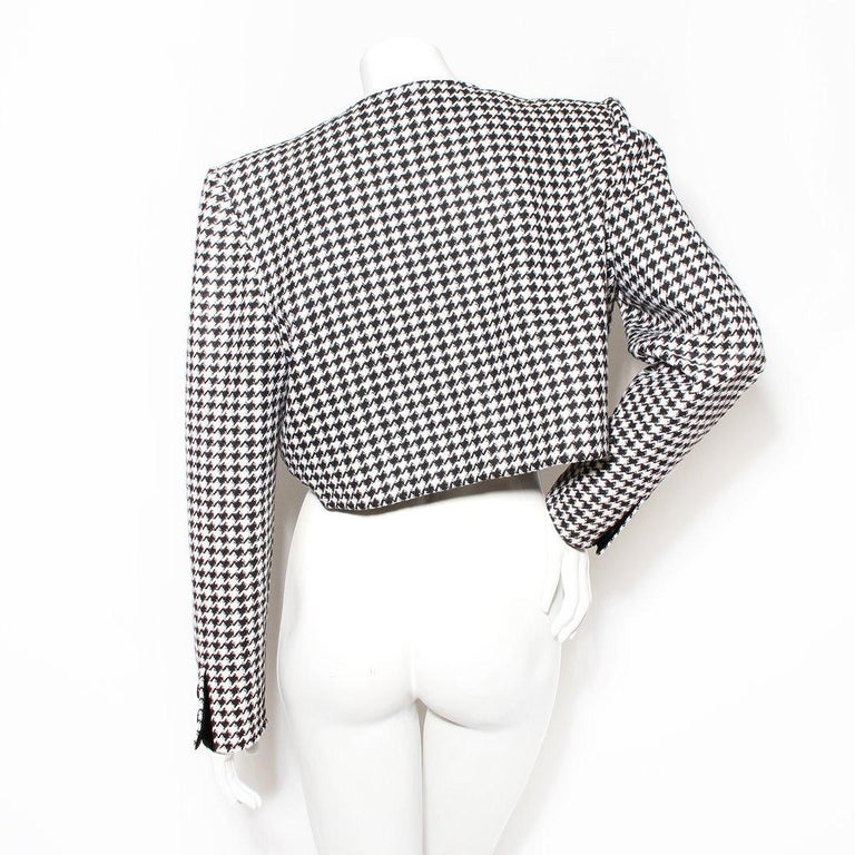 Valentino Houndstooth Crop Jacket at 1stDibs