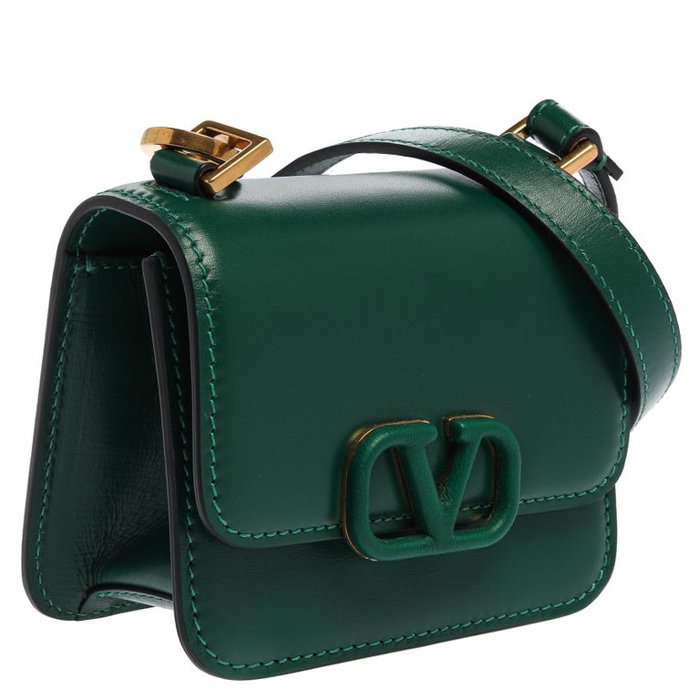 Valentino Jungle Green Leather Micro VSLING Shoulder Bag at 1stDibs ...