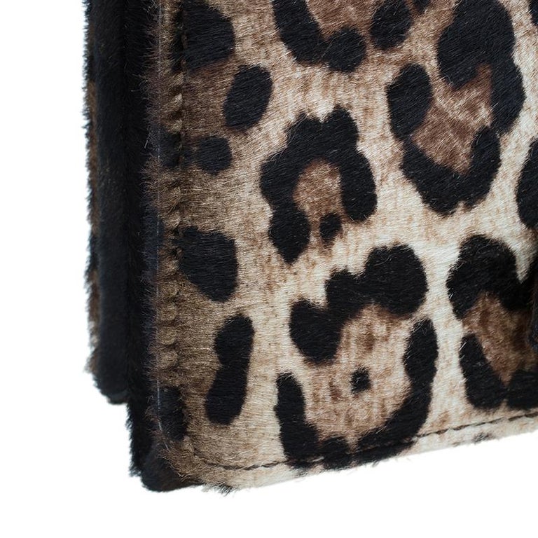 Valentino Leopard Print Pony Hair Rockstud Va Va Voom Shoulder Bag For ...