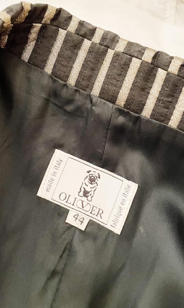 Valentino Metallic Pinstripe Blazer For Sale at 1stDibs