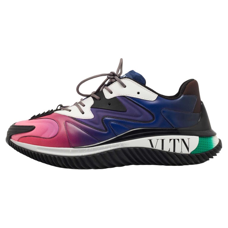 Valentino Multicolour Leather VLTN Sneakers Size 42 For Sale at 1stDibs