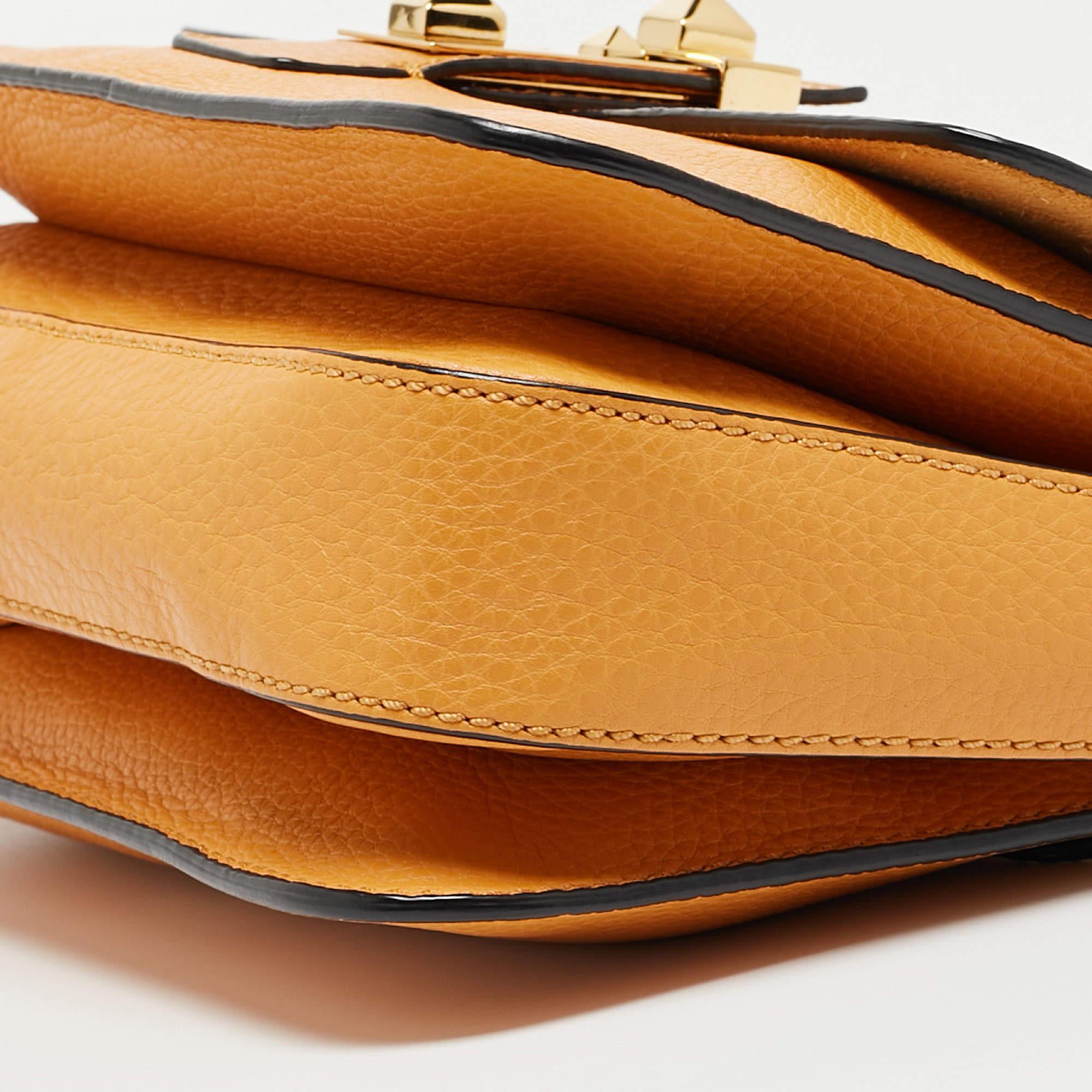 Valentino Mustard Yellow Leather Medium B-Rockstud Shoulder Bag For ...