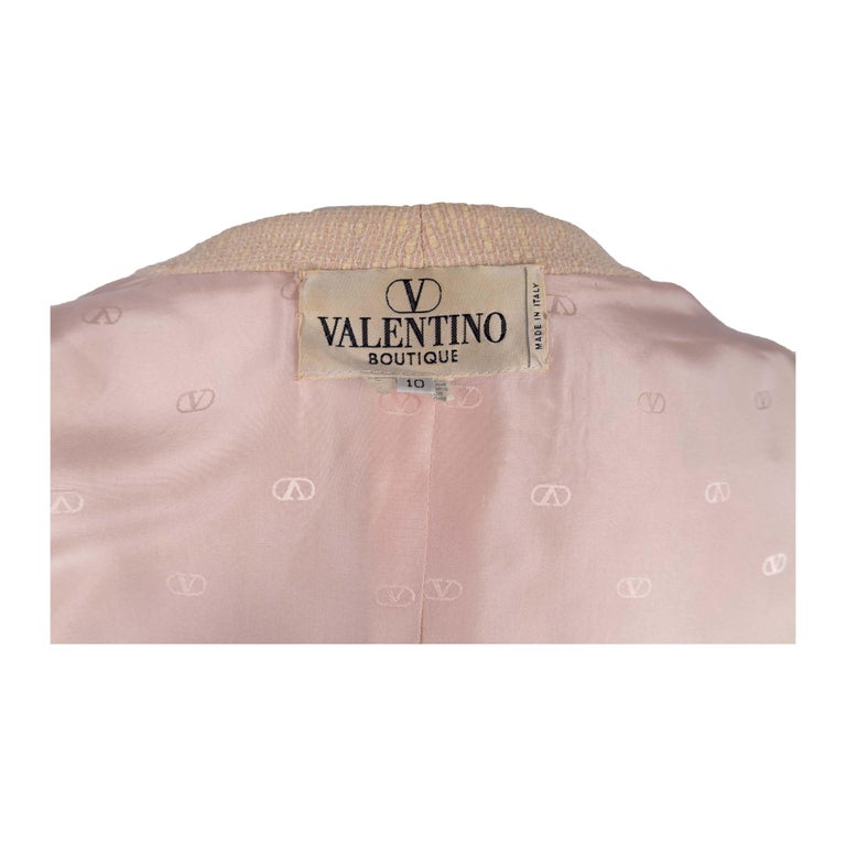 Valentino Pale Pink Wool Jacket - '80s For Sale at 1stDibs