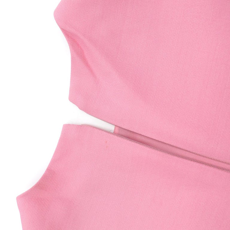 Valentino Pink Crepe Ruffle Sleeve Dress IT 42 at 1stDibs | kasni colour