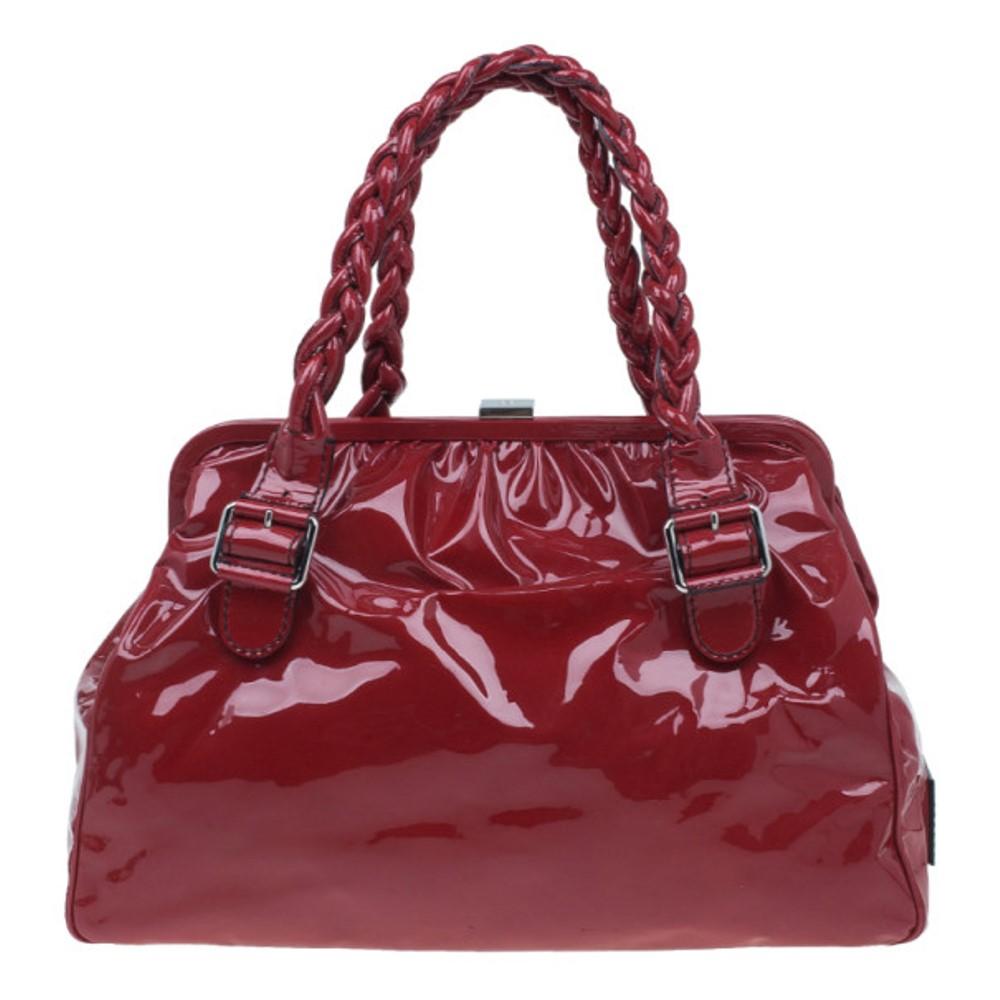 Valentino Red Patent Histoire Framed Bag For Sale at 1stDibs ...