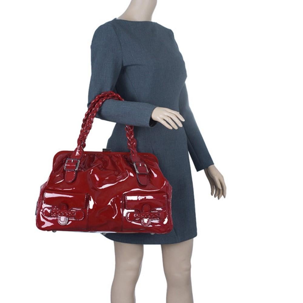 Valentino Red Patent Histoire Framed Bag For Sale at 1stDibs ...