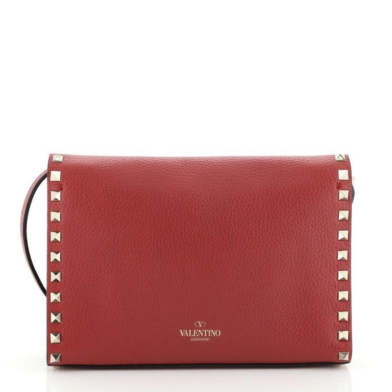 Valentino Rockstud Flip Lock Flap Bag Leather Medium at 1stDibs