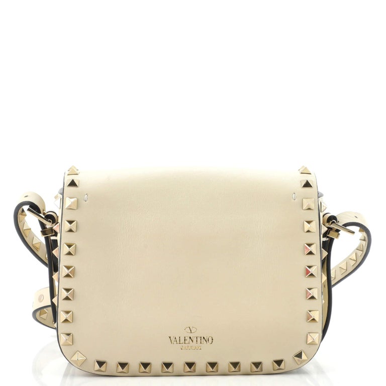 Valentino Rockstud Flip Lock Flap Bag Leather Mini For Sale at 1stDibs