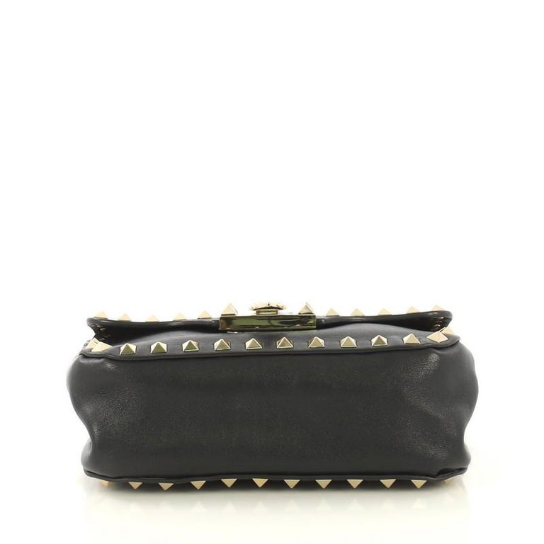 Valentino Rockstud Flip Lock Flap Bag Leather Small at 1stDibs