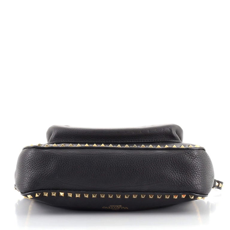 Valentino Rockstud Flip Lock Front Pocket Flap Messenger Bag Leather ...