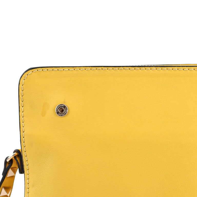 Valentino Rockstud Flip Lock Removable Pouch Crossbody Bag Leather Mini ...