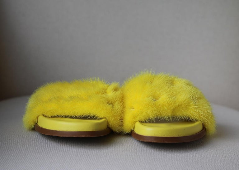 Valentino Rockstud Mink-Fur Slides For Sale at 1stDibs | valentino fur ...