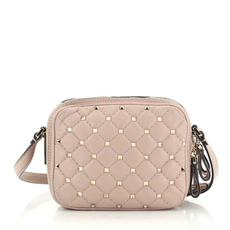 Valentino Rockstud Spike Camera Bag Quilted Leather Mini at 1stDibs