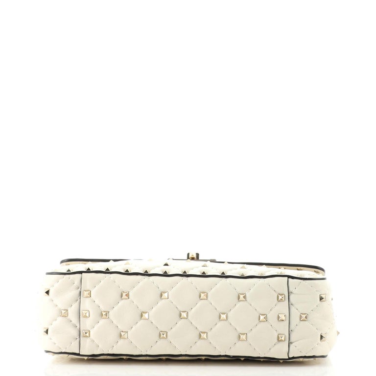 Valentino Rockstud Spike Flap Bag Quilted Leather Medium For Sale at ...