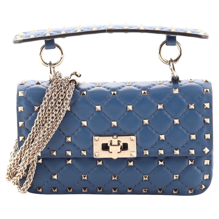 Valentino Rockstud Spike Flap Bag Quilted Leather Small at 1stDibs