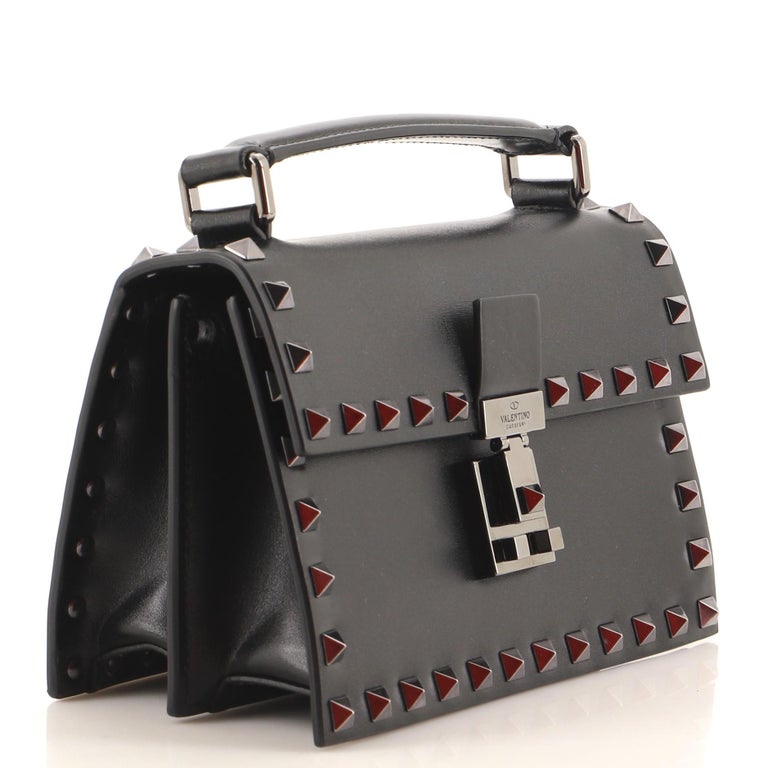 Valentino Rockstud Top Handle Crossbody Bag Leather Mini at 1stDibs