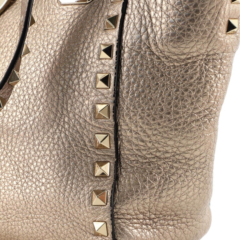 Valentino Rockstud Tote Pebbled Leather Mini For Sale at 1stDibs