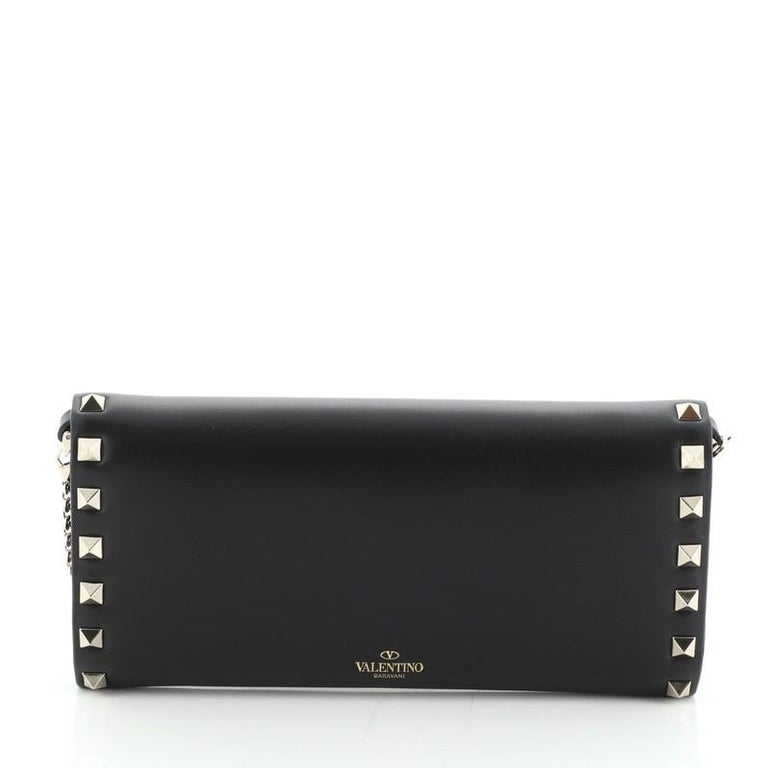 Valentino Rockstud Wallet On Chain Leather at 1stDibs
