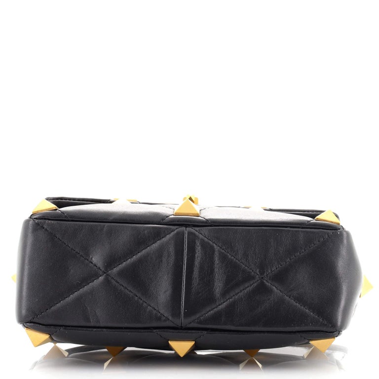 Valentino Roman Stud Flap Bag Quilted Leather Medium For Sale at 1stDibs