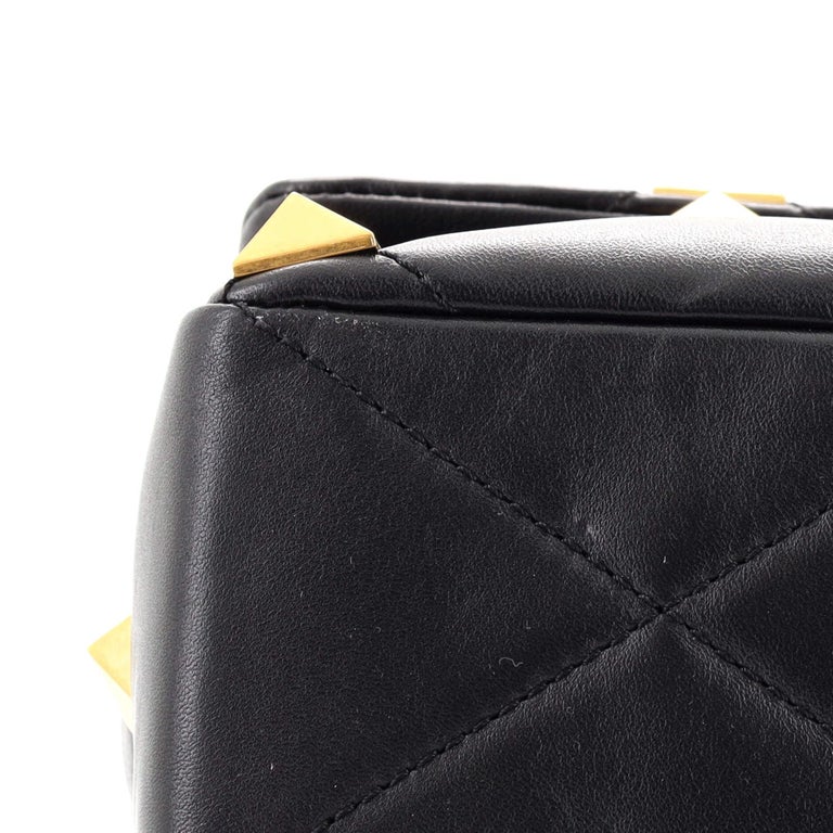 Valentino Roman Stud Flap Bag Quilted Leather Medium For Sale at 1stDibs