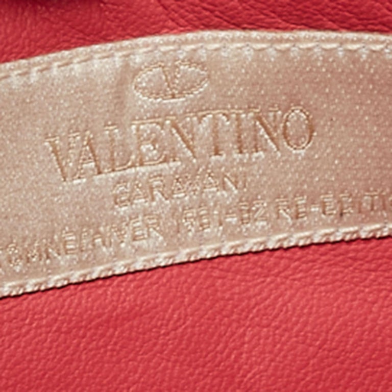 Valentino Rose Pink Leather V Logo Shoulder Bag For Sale at 1stDibs