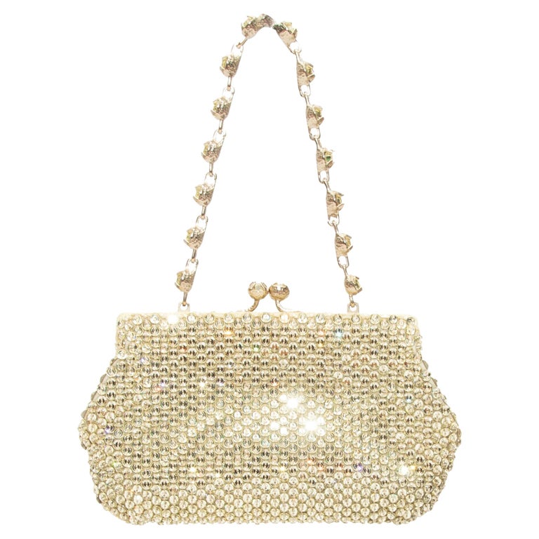 Valentino Silver Diamante Handbag For Sale at 1stDibs