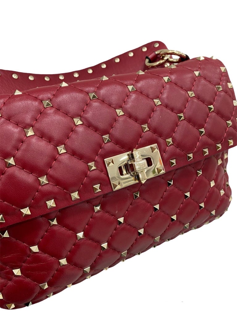 Valentino Spike Red Shoulder Bag at 1stDibs