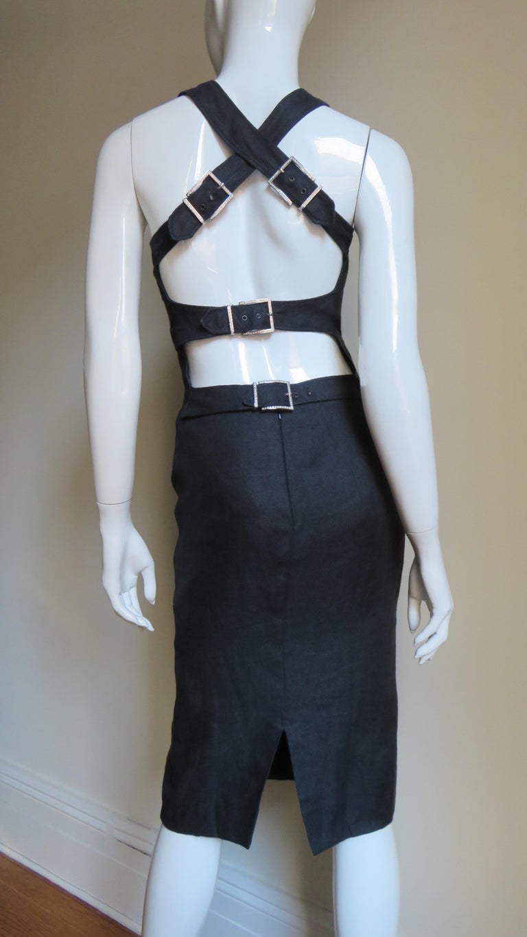 Valentino Straps Bodycon Bondage Dress at 1stdibs