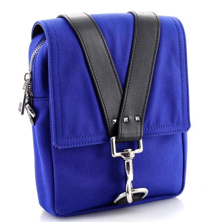 Valentino V Flap Crossbody Canvas Small For Sale at 1stDibs