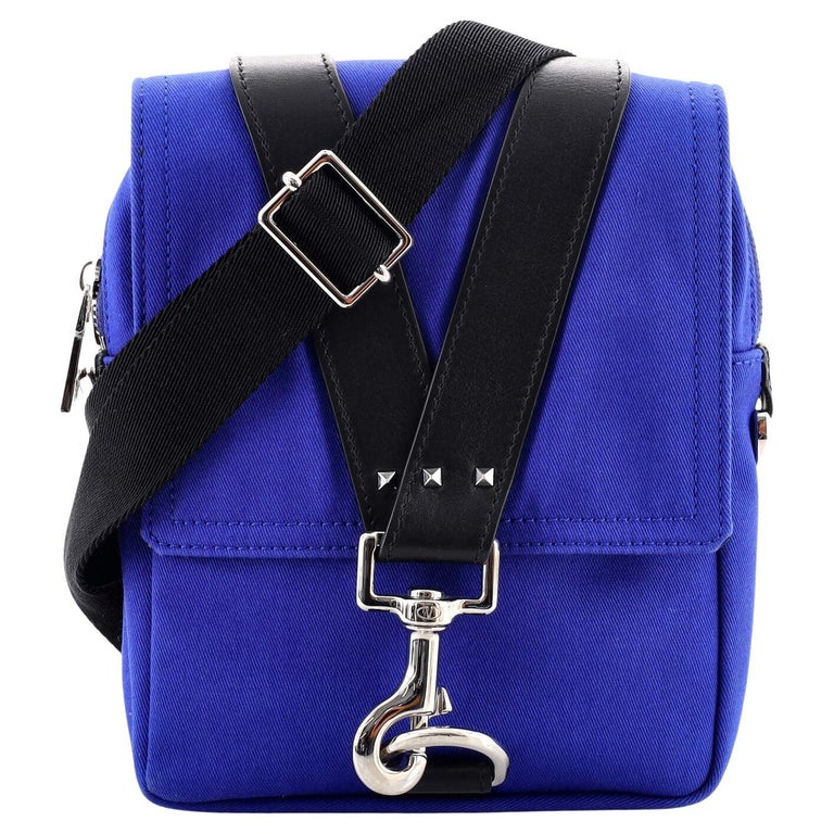 Valentino V Flap Crossbody Canvas Small For Sale at 1stDibs
