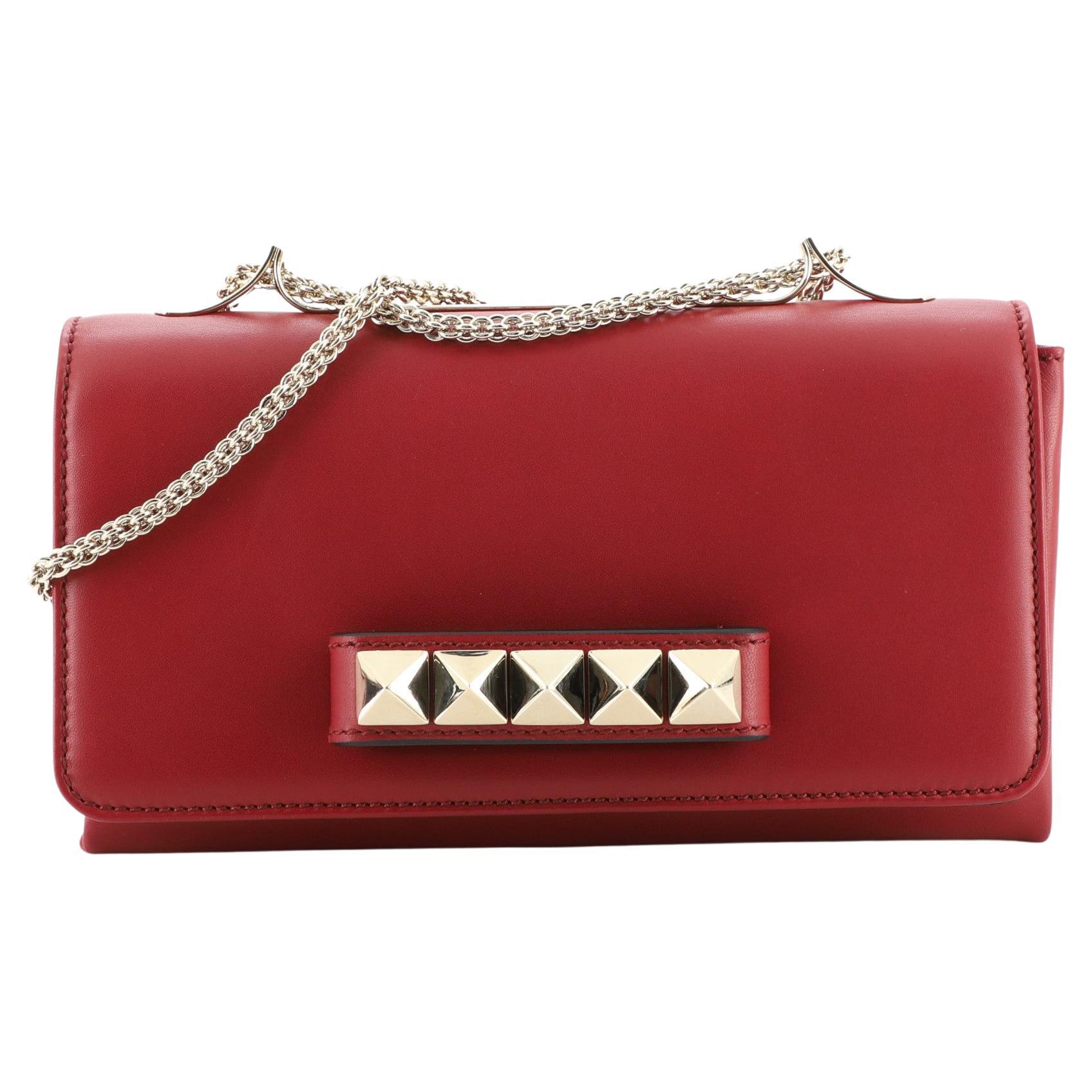 Valentino Rockstud Bracelet Clutch Leather Long at 1stDibs