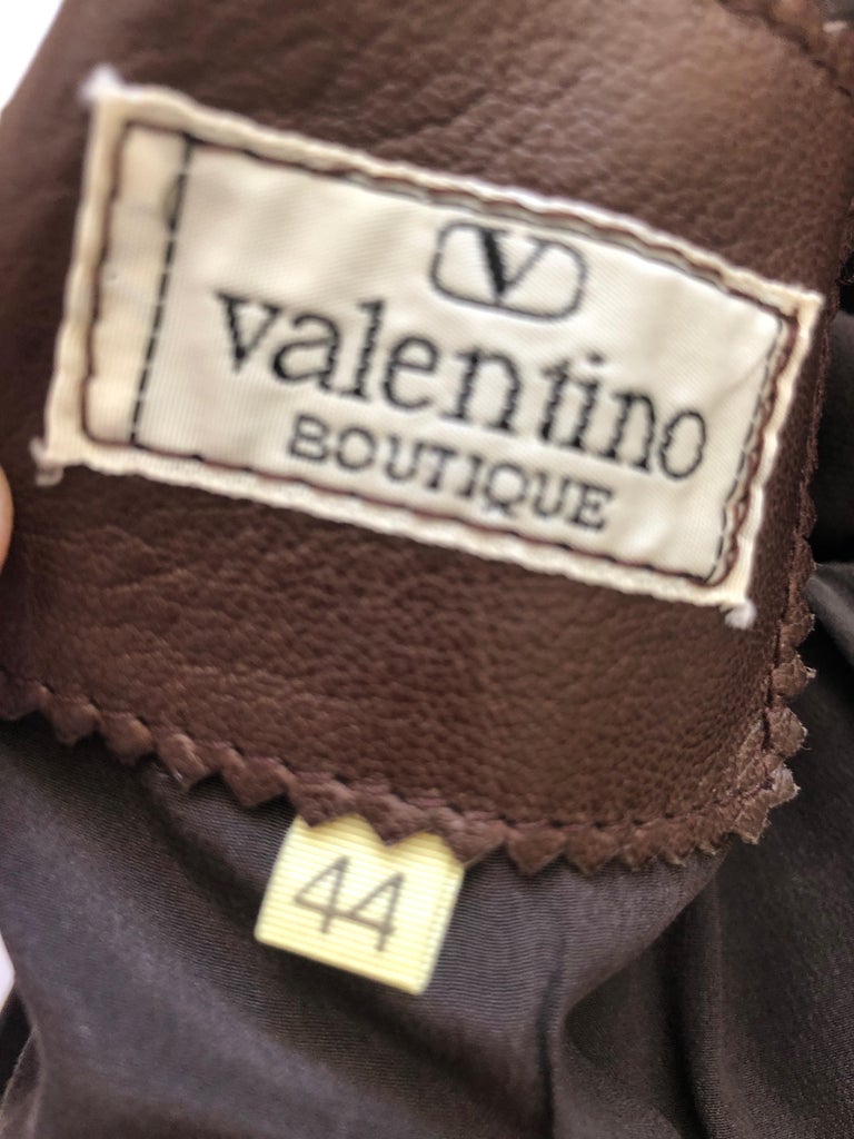 Valentino Vintage 80's Lambskin Leather Quilted Suit with Aplique Suede ...