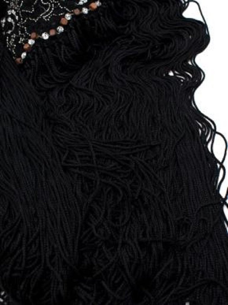 Valentino Vintage Embellished Fine Black Lace Evening Shawl For Sale at ...