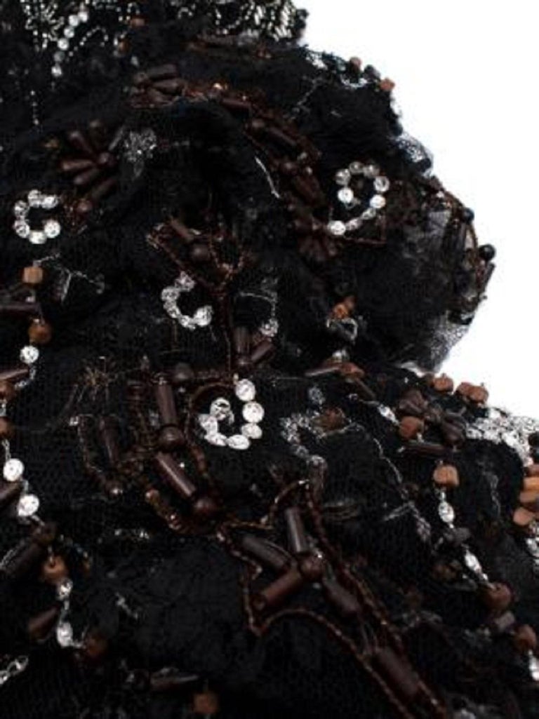 Valentino Vintage Embellished Fine Black Lace Evening Shawl For Sale at ...