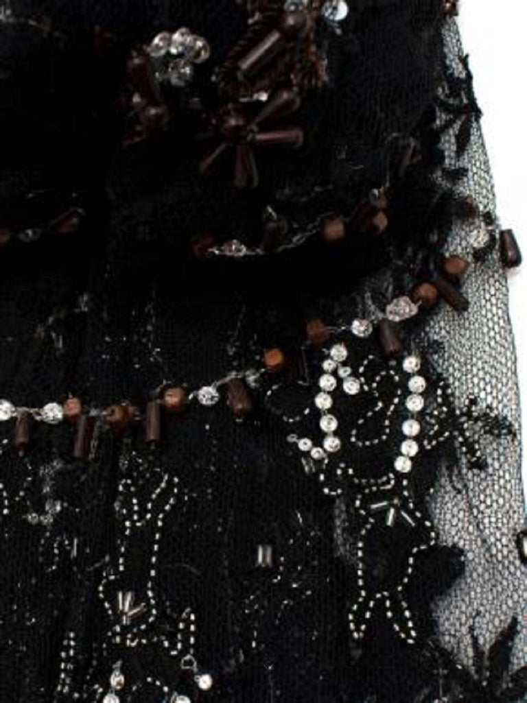 Valentino Vintage Embellished Fine Black Lace Evening Shawl For Sale at ...