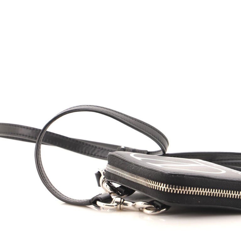 Valentino VLogo Zip Aound Hanging Wallet Leather For Sale at 1stDibs