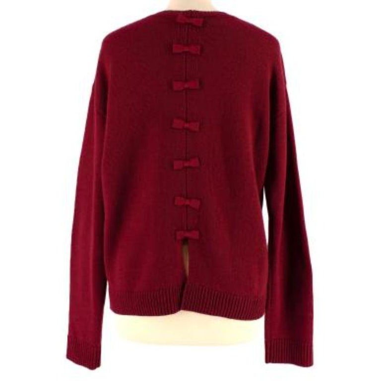 Valentino Wine Red Knit Jumper For Sale at 1stDibs