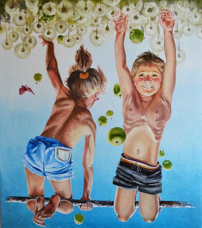 Valeria Radzievska - Dandelion Sky: Copy of Iryna Protsenko's Painting, Painting, Oil on Canvas ...