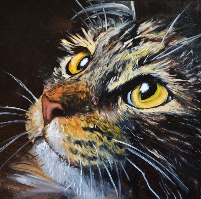 Valeria Radzievska - The Cat King, Painting, Oil on Canvas For Sale at ...