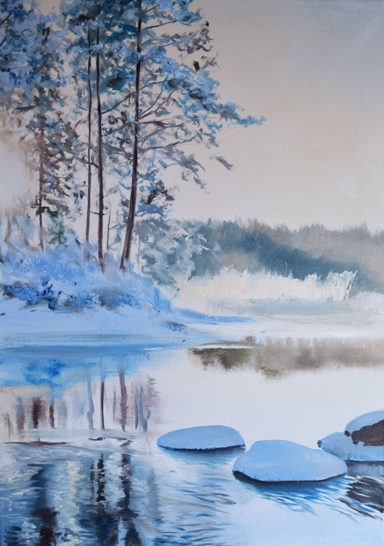 Valeria Radzievska - Winter Morning, Painting, Oil on Canvas For Sale ...