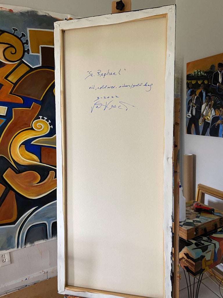 Valerie Vescovi - St. Raphael, Painting, Oil on Canvas For Sale at 1stDibs