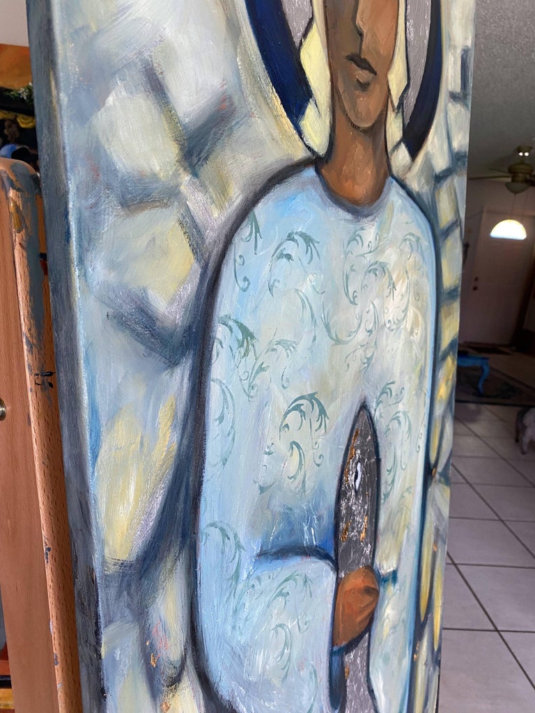 Valerie Vescovi - St. Raphael, Painting, Oil on Canvas For Sale at 1stDibs