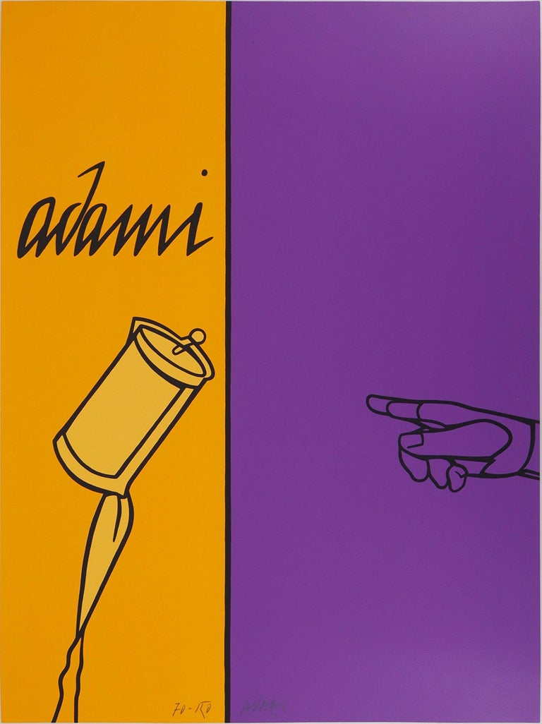 Valerio Adami - Careful : Wet Paint - Original lithograph, Handsigned ...