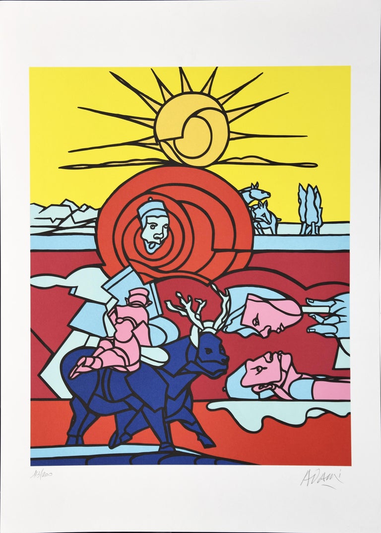 Valerio Adami - Sun - Screen Print by Valerio Adami - 2010 For Sale at ...