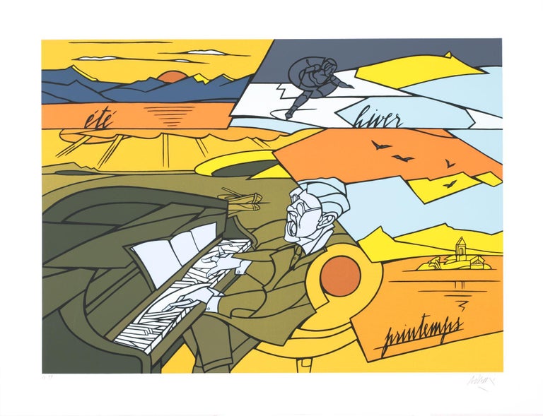 Valerio Adami - Valerio Adami Italian Artist Original Hand Signed ...