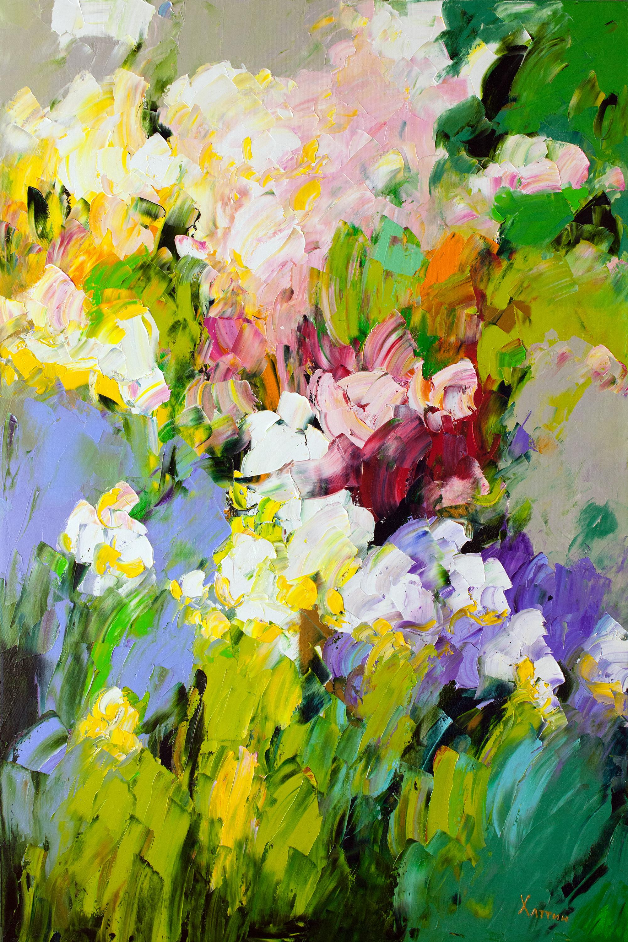 Valery Khattin - Flowers - modern impressionism expressionism oil ...