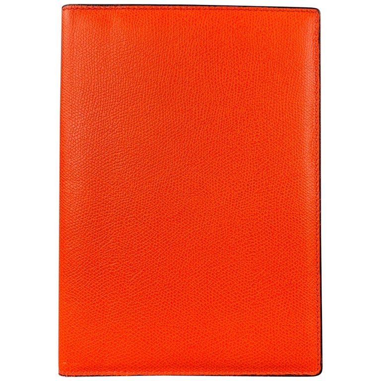 VALEXTRA Orange Pebble Grain Leather iPad Case at 1stDibs | valextra ...
