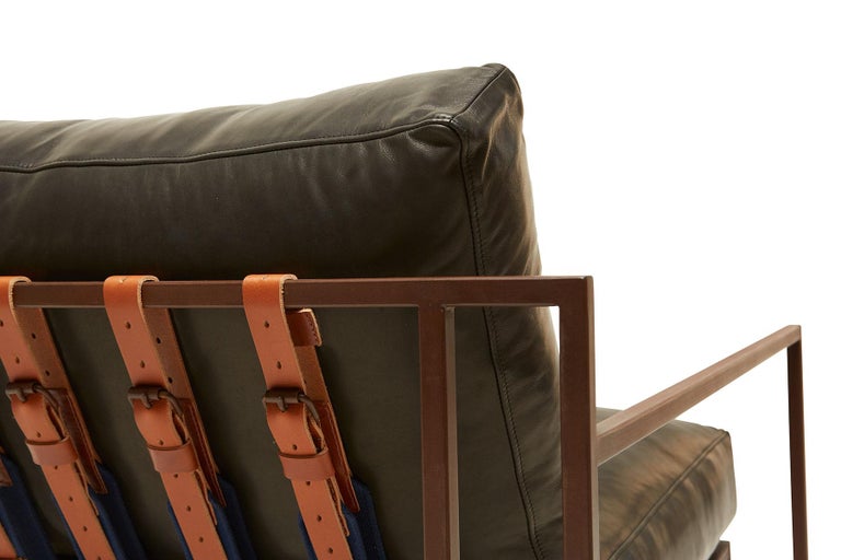 Valhalla Granite Leather and Marbled Rust Armchair For Sale at 1stDibs ...