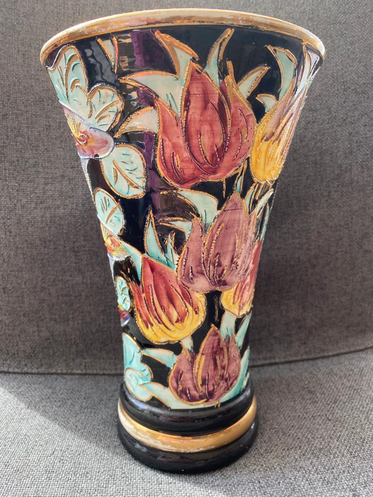 Vallauris Ceramic Vases with Floral Motifs, from circa 1960 For Sale at ...